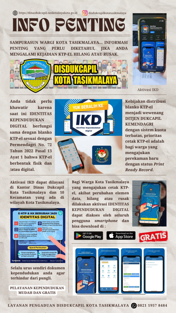 Flyer IKD – DISDUKCAPIL KOTA TASIKMALAYA